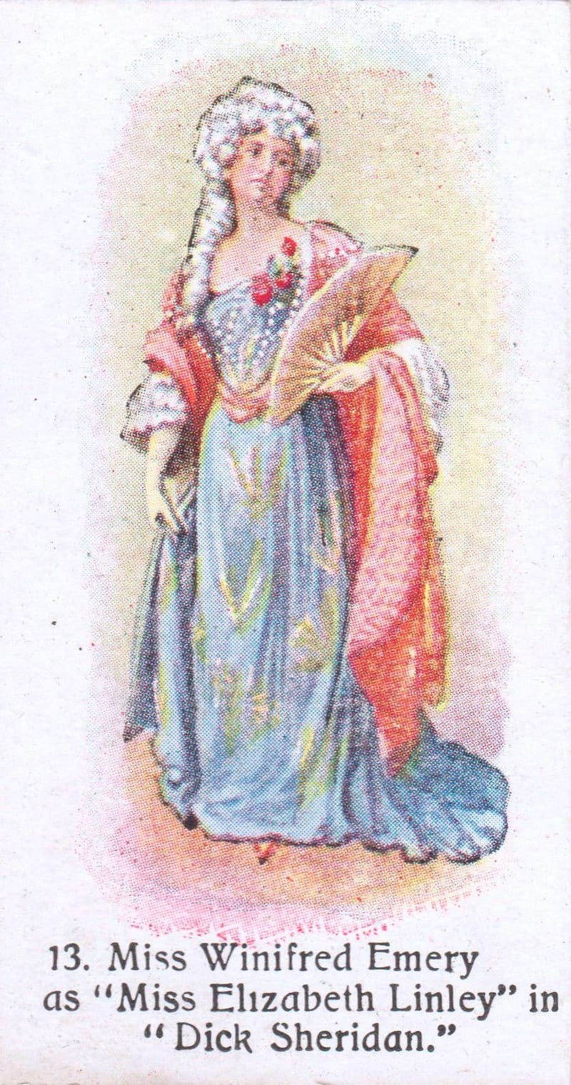 Miss WINIFRED EMERY - CINEMA & CIGARETTE CARDS