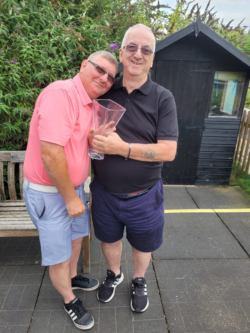 Club Captain (Kev) and Jenno - Competition Runner Up - MILLFIELD GOLF CLUB