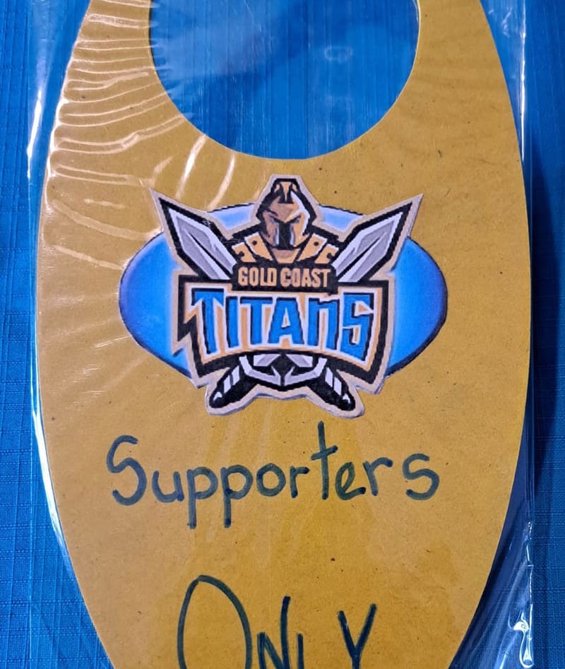 NRL DOOR HANGER TITANS - The Forgotten Craft