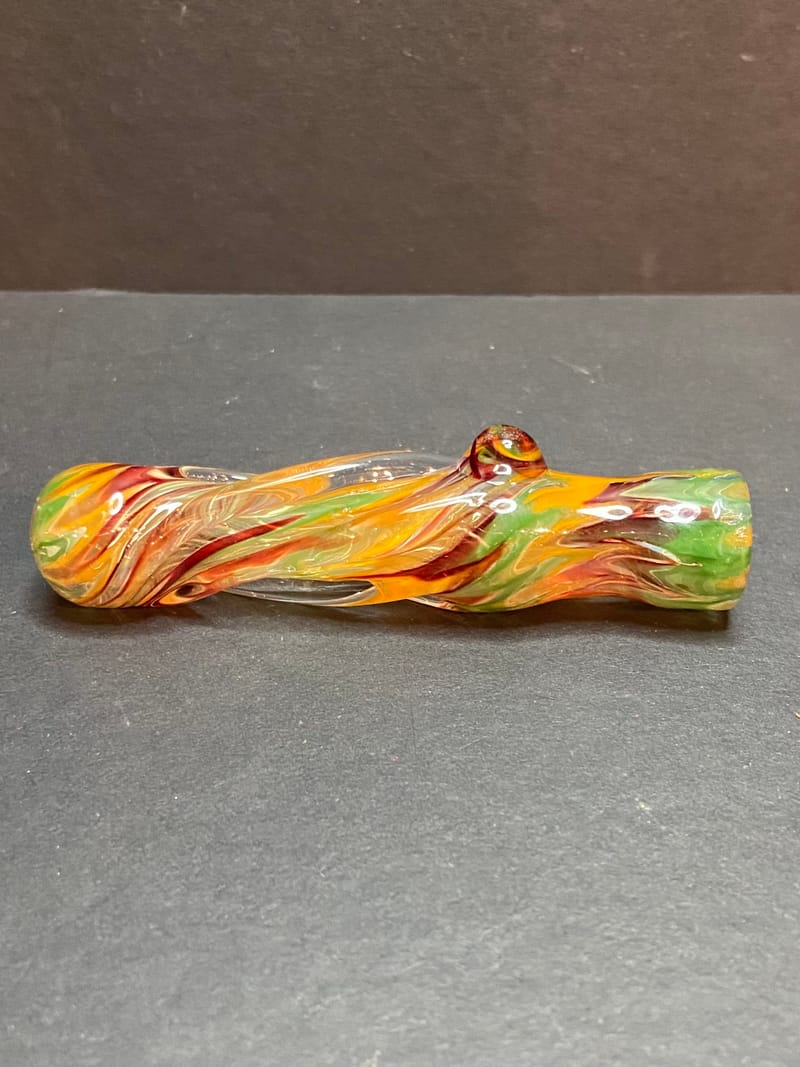 1HT-42: Multi Color Fumed One Hitter. - Shockers Glass Studio