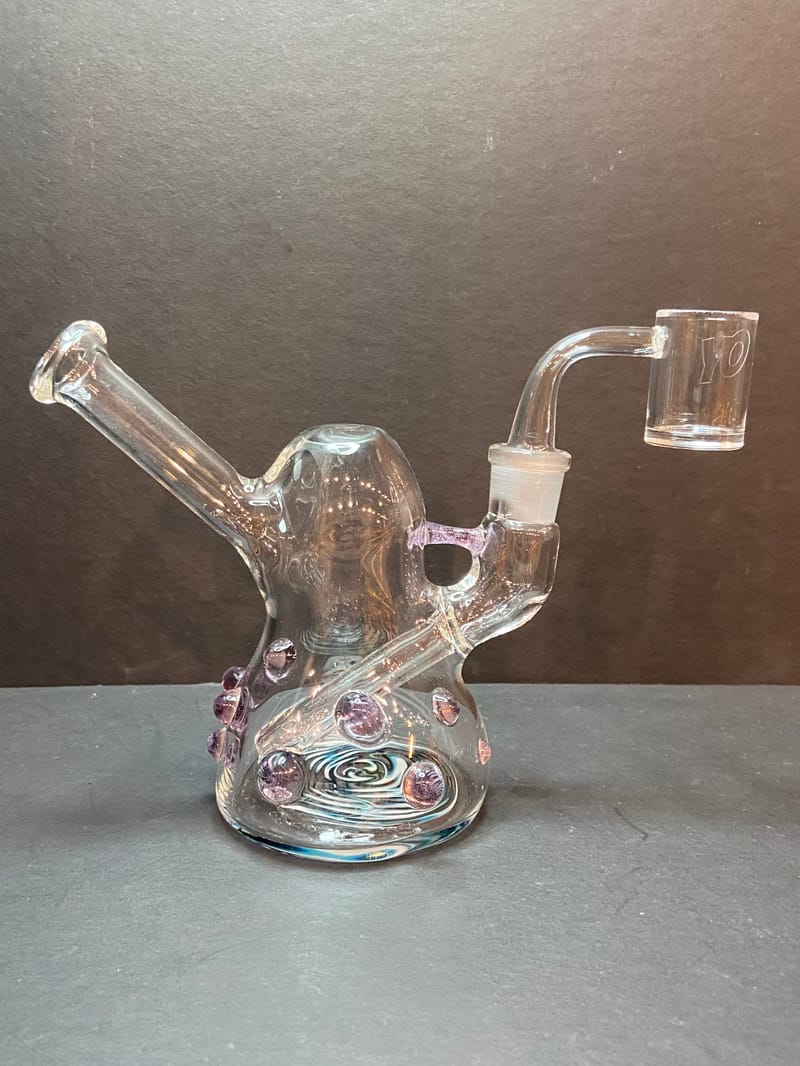Rig-38: 14mm Female Clear Banger Hanger Rig. - Shockers Glass Studio