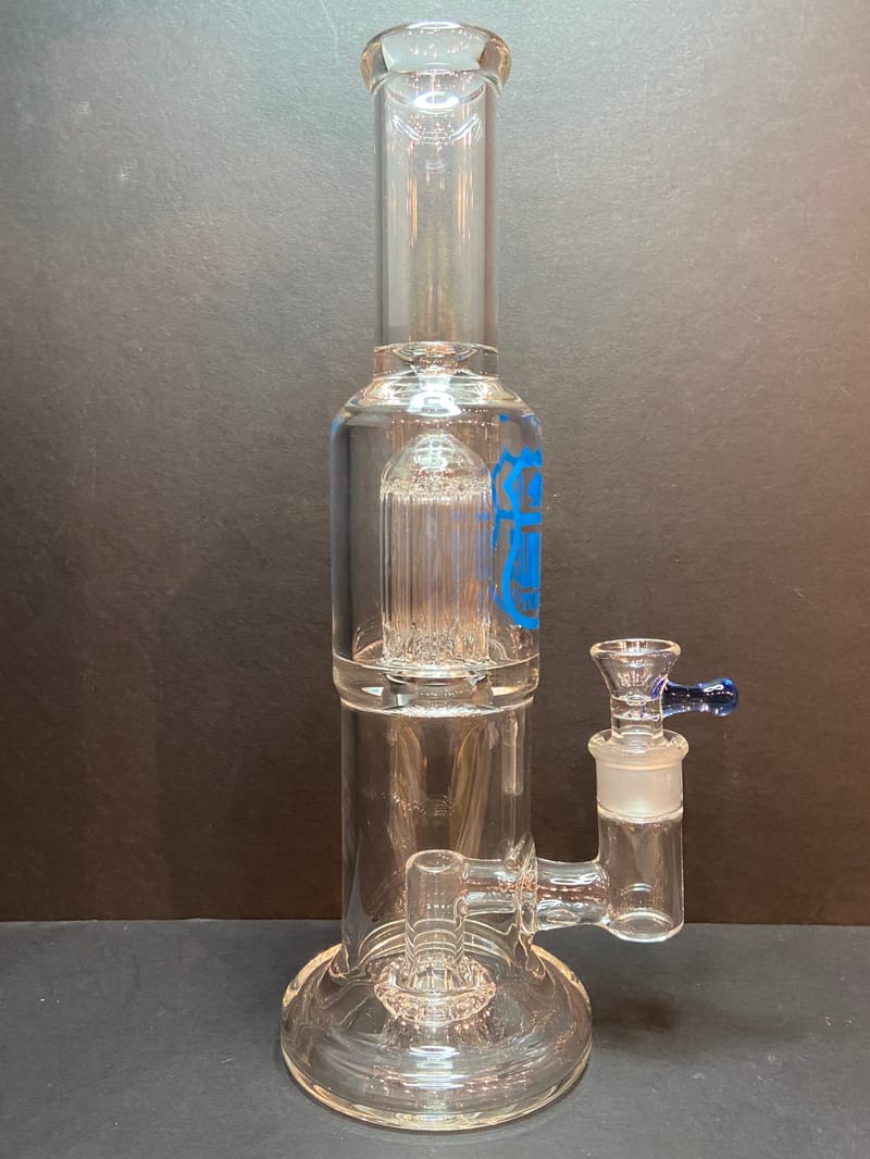U.S. Tubes-23: 12” Hybrid Fixed 10-Tree Perc Tube. - Shockers Glass Studio