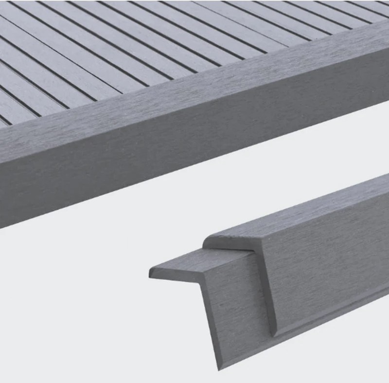 ANGULO WPC PARA DECK GRIS 4 X 5 cm X 2.9 m (WPC-0009) - FERRECENTRO MURALLA