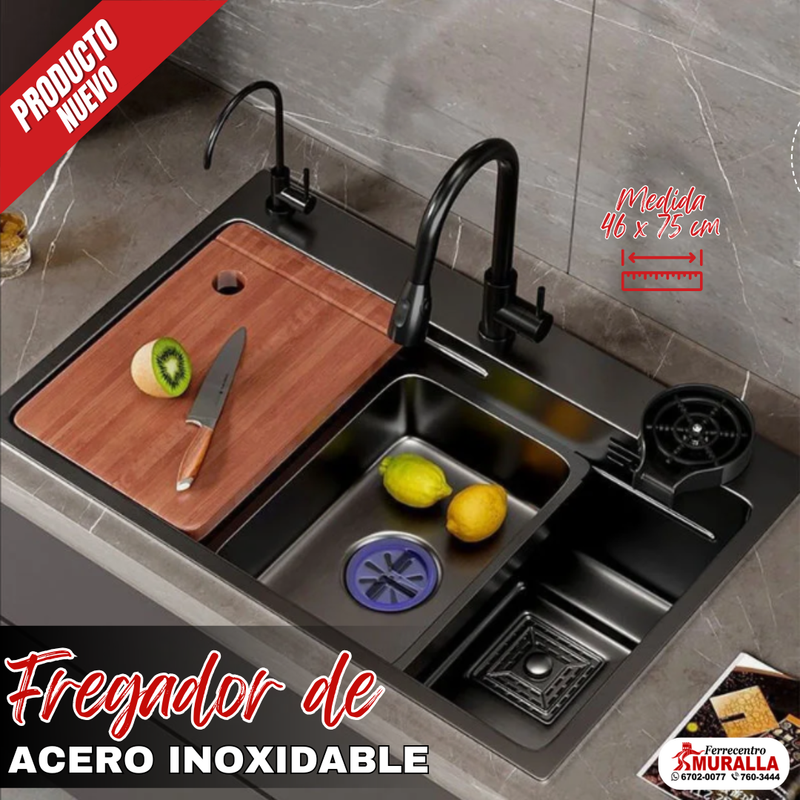 FREGADOR DE ACERO INOXIDABLE - FERRECENTRO MURALLA