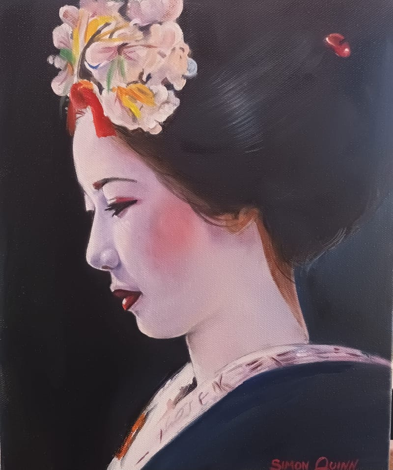 Geisha portrait - SIMON QUINN artist