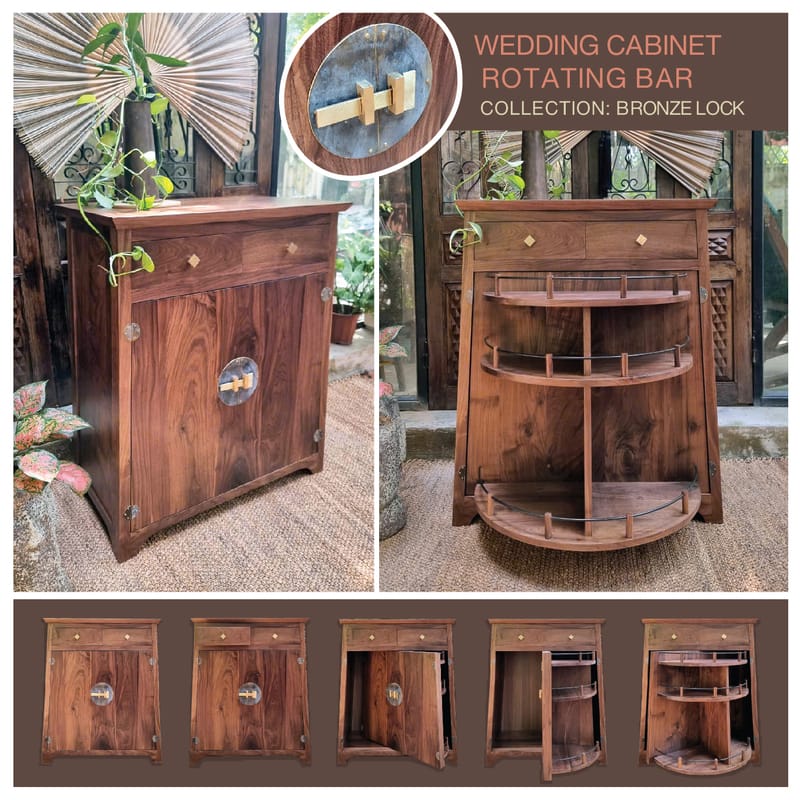 WC - Rotating Bar Cabinet – Bronze Locks