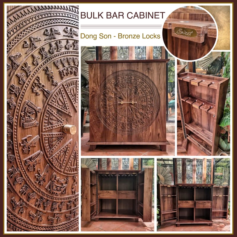 Bulk Bar Cabinet – Dong Son – Bronze Locks