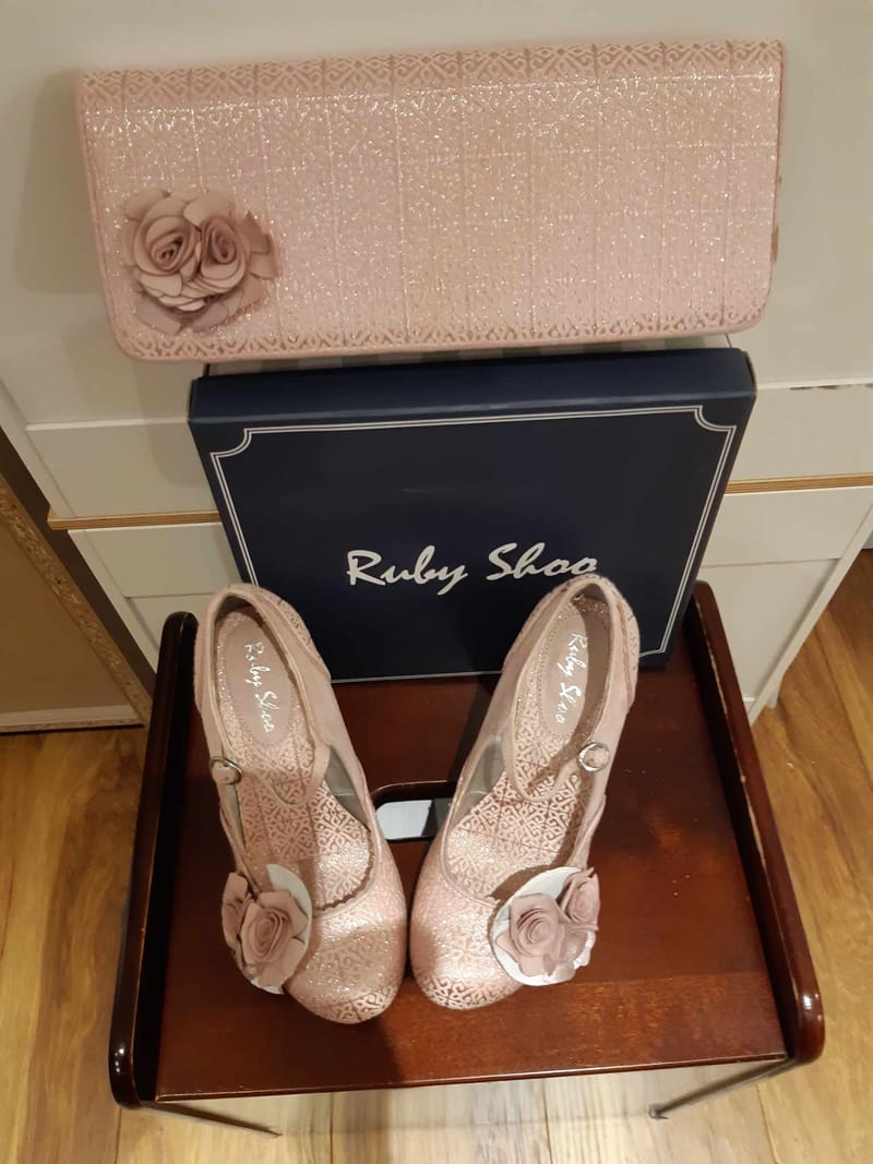 Ruby Shoo Emily pink size 5 & bag - lindsayfashions of Ripon