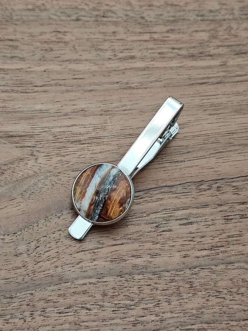 Stabilized Mammoth Tie Clip - Copper Creek Knives
