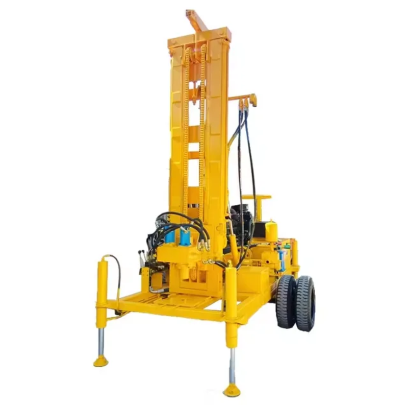 Large wheeled deep-water drilling rig 200 meter hydraulic well drilling ...