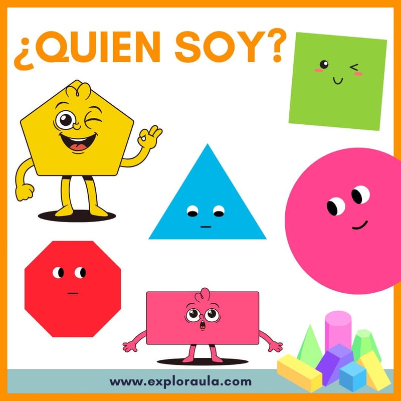 ¿Quién soy? Juego Didáctico de Figuras Geométricas - ExplorAula