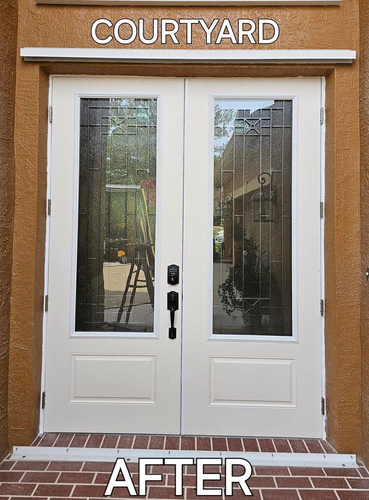 6 Panels Exterior Fiberglass Door - AMERICAN CARPENTRY SOLUTION