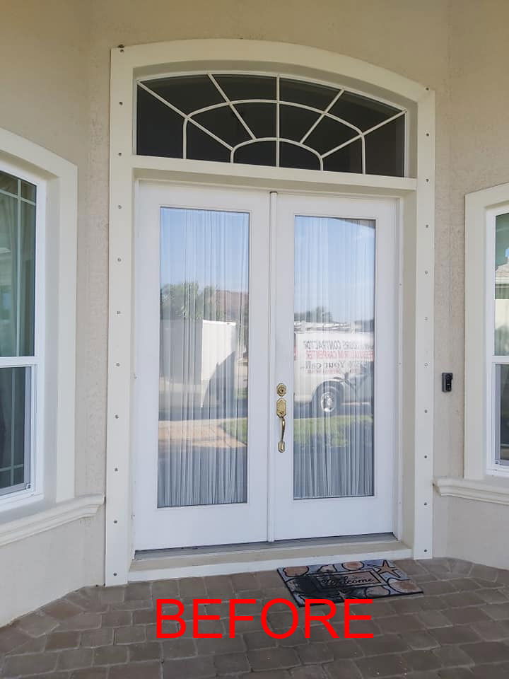 6 Panels Exterior Fiberglass Door - AMERICAN CARPENTRY SOLUTION