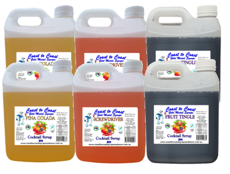 6x2ltr, Premium Snow Cone Syrups, Coast to Coast Gold Medal Syrups