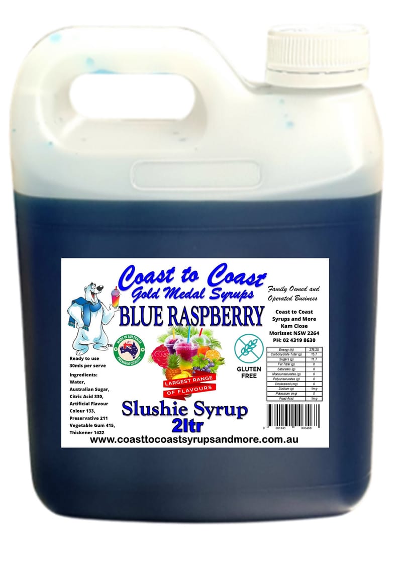 Coast to Coast Gold Medal Syrups©, 2ltr, Premium Slushie Syrup