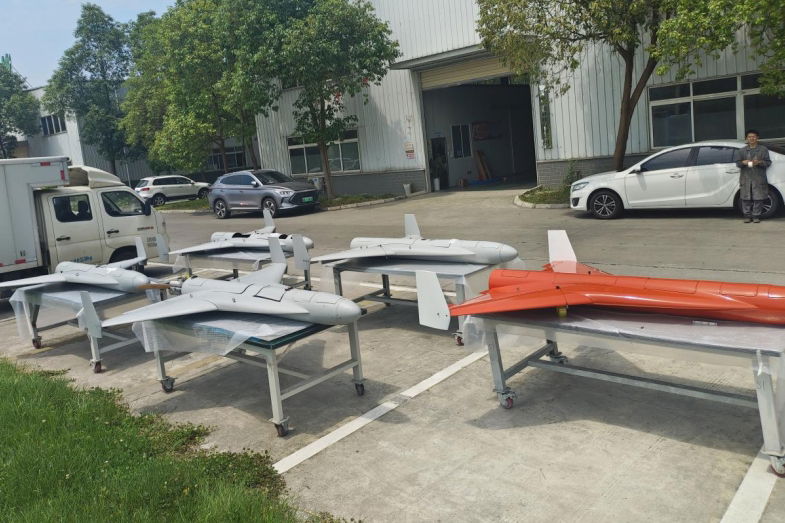 High-Speed Tactical Drone with Turbojet/Piston Engine, 300 km Range, 4 ...