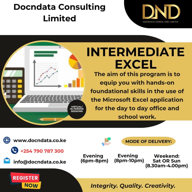 Intermediate Excel Training | Essential Spreadsheet Skills & Data M