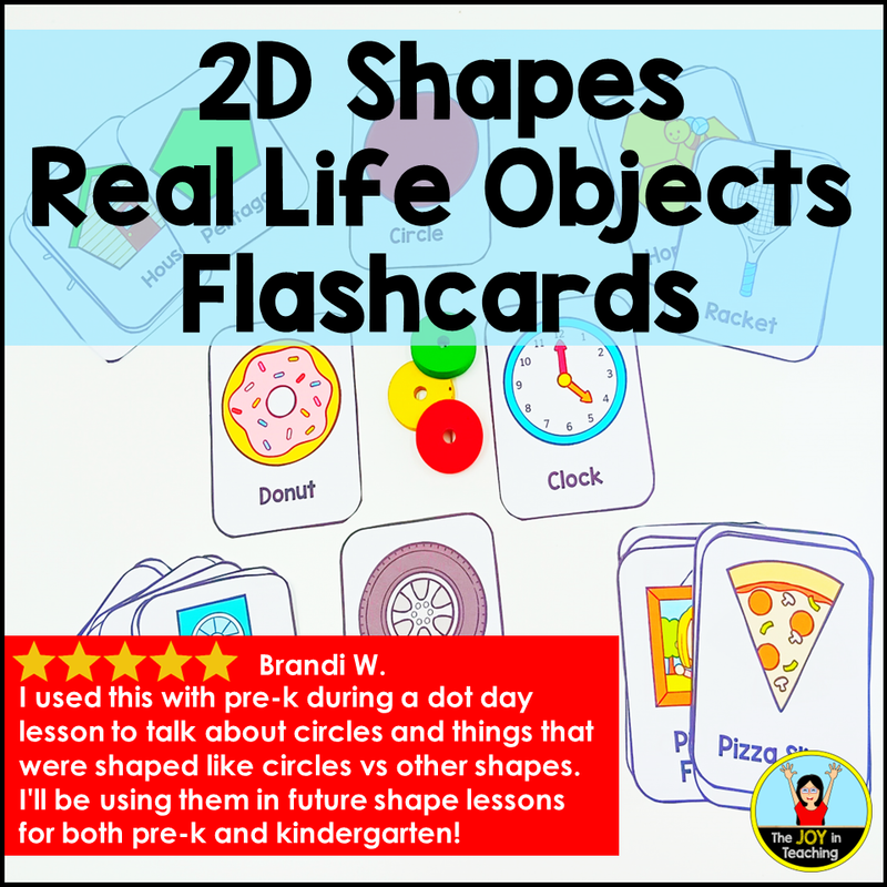 2D Shapes Real Life Objects Flashcards - The Joy in Teaching