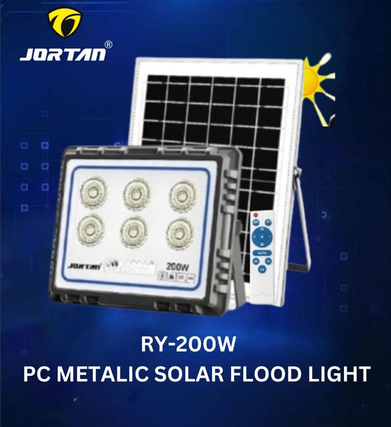 RY-200W PC METALIC SOLAR FLOOD LIGHT - JORTAN UAE