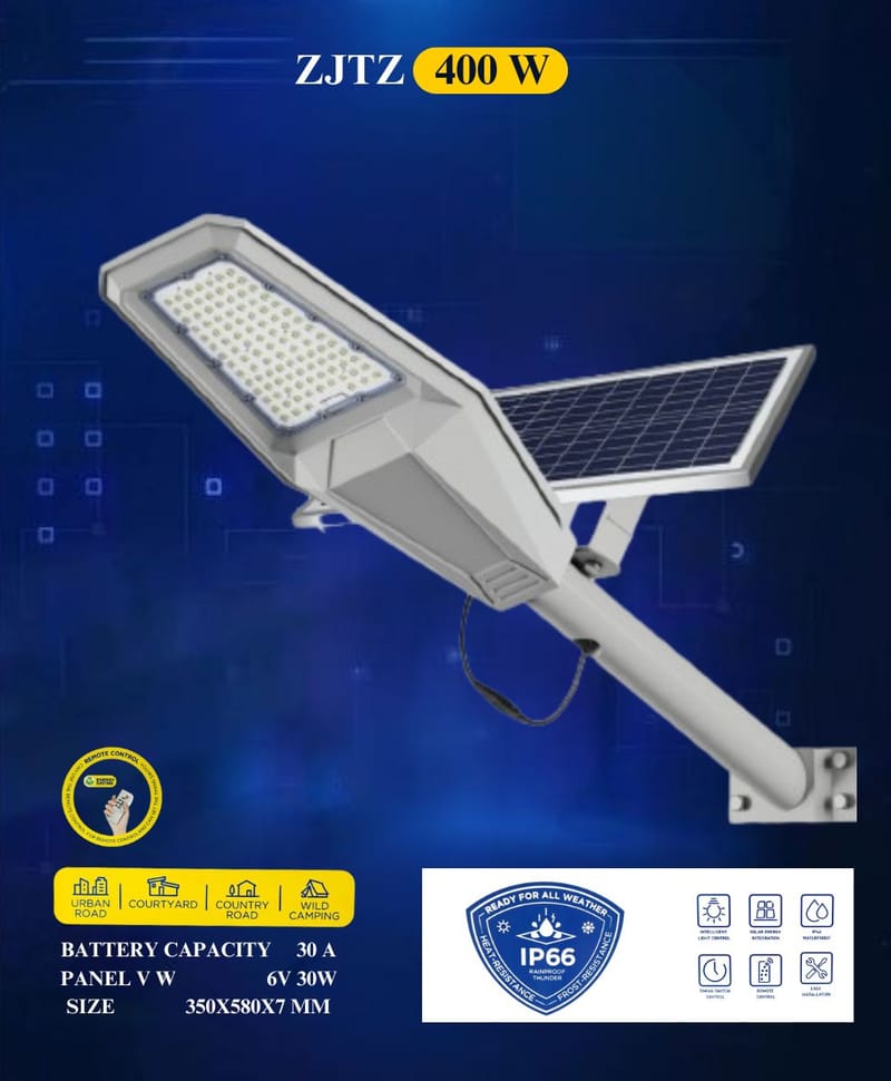 ZJTZ-400W SOLAR STREET LIGHT - JORTAN UAE