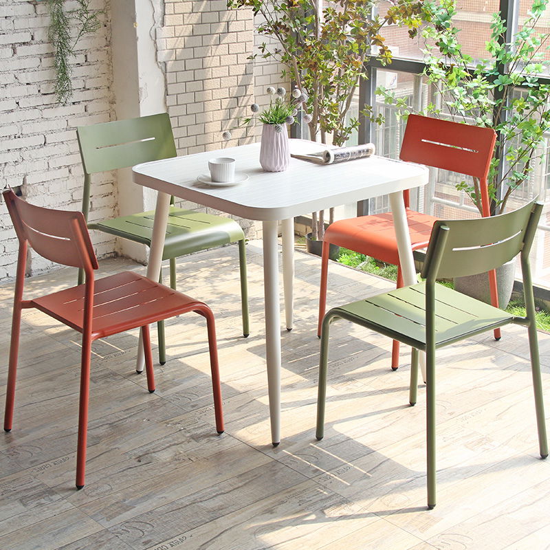 wholesale stackable aluminium dining chairs Designer stackable outdoor ...