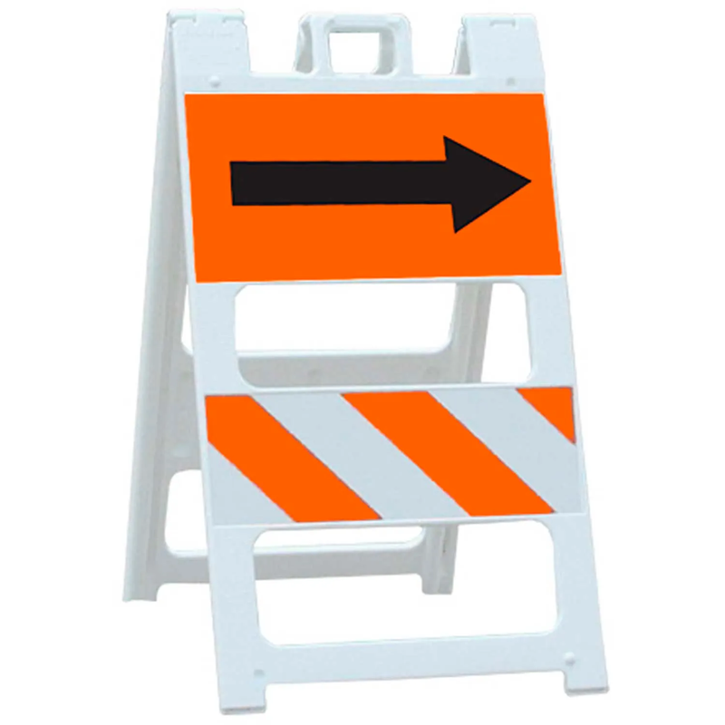 Plasticade Plastic Type II Traffic Barricade W/ Directional Arrow ...