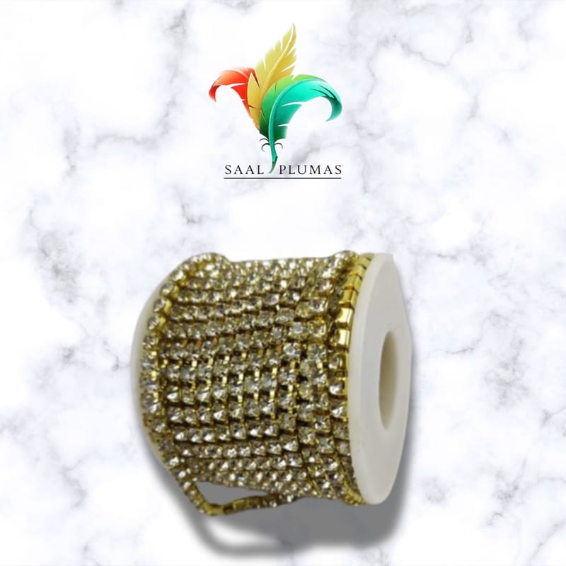 Strass ss16 x 10 yds vidrio - Saal Plumas