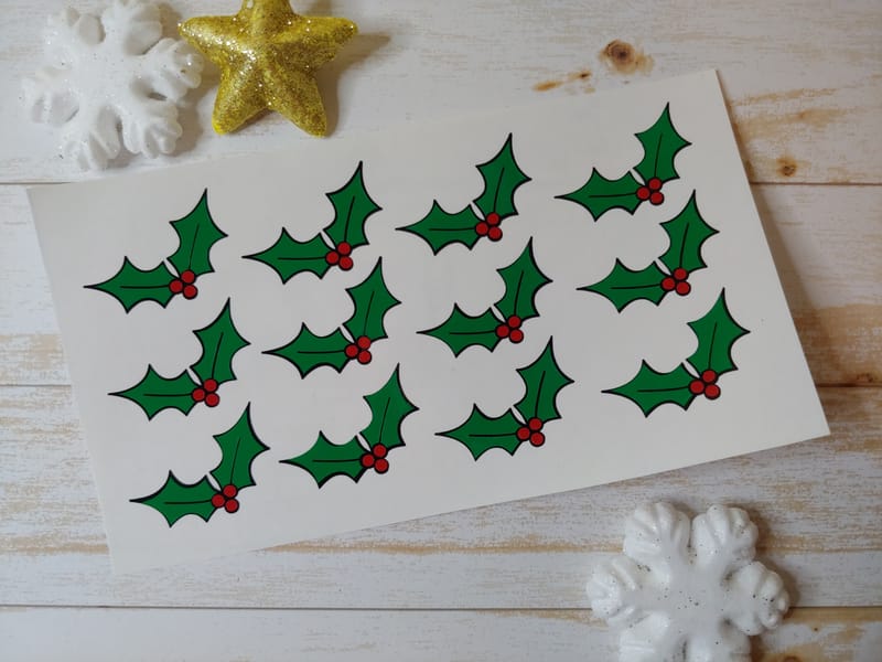 Mini Holly Decals Fiftyeight Designs